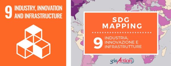 SDG MAP 9 - Industria, Innovazione e Infrastrutture - gisAction