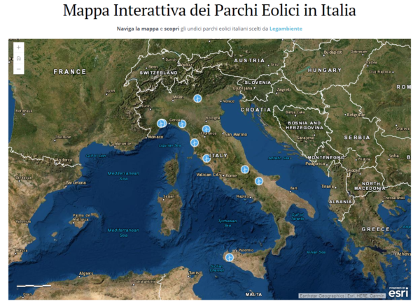 Wind Parks: a map of Wind Parks in Italy and around the world - gisAction